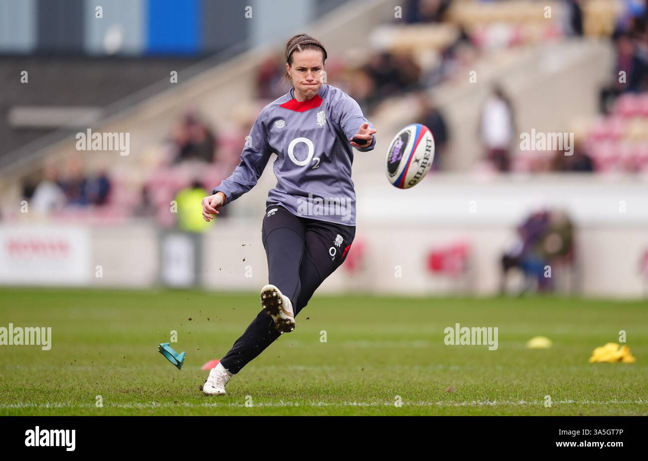 England's Emily Scarratt warming up before the Guinness Women's Six ...