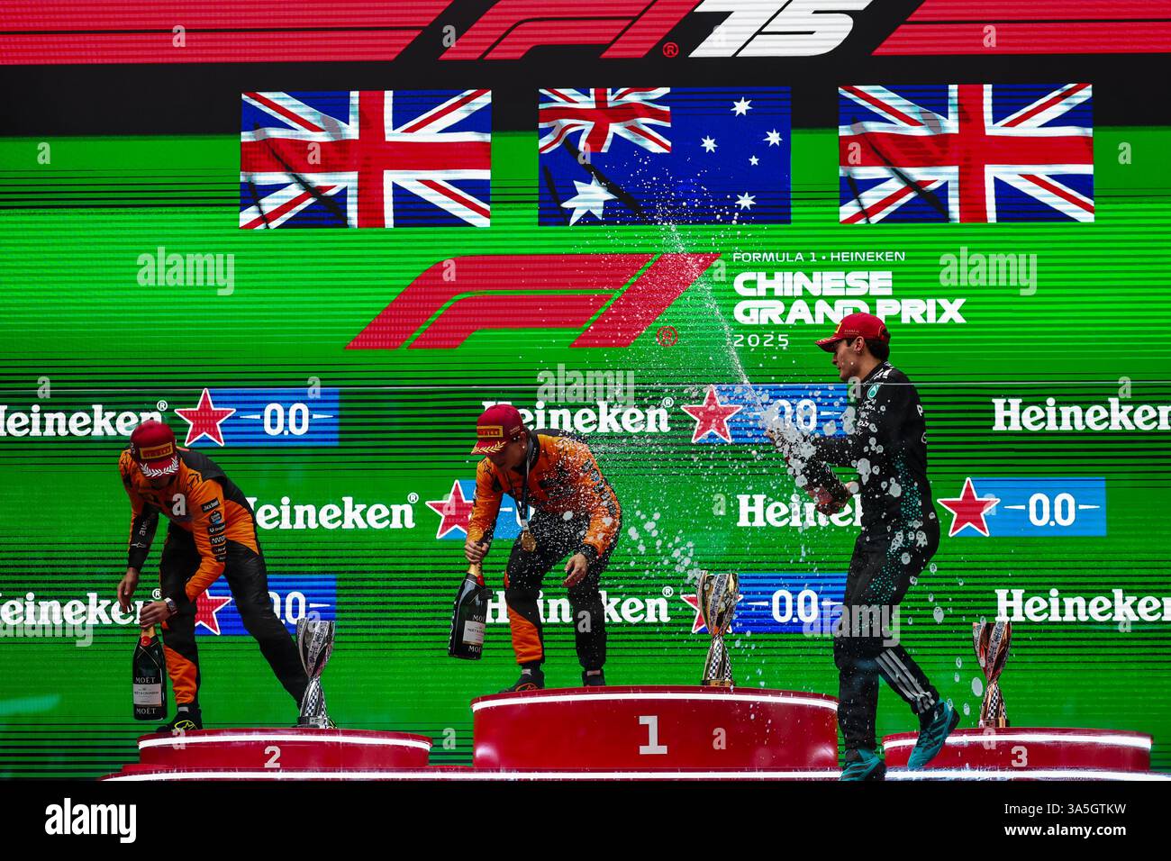 China, China. 23rd Mar, 2025. PODIUM OF THE RACE during F1 Grand Prix ...