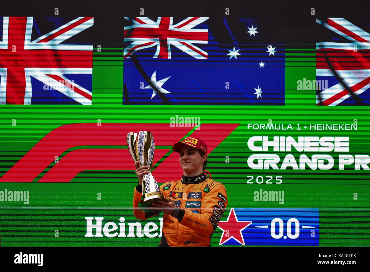 China, China. 23rd Mar, 2025. PODIUM OF THE RACE during F1 Grand Prix ...