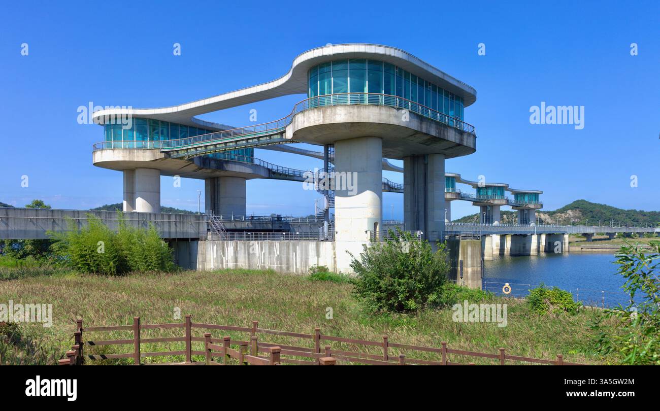 Naju City, South Korea - September 24, 2020: The modern architecture of ...