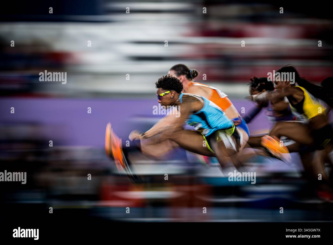 Bahama's Devynne Charlton pictured in action during the women's 60m hurdles, at the World ...