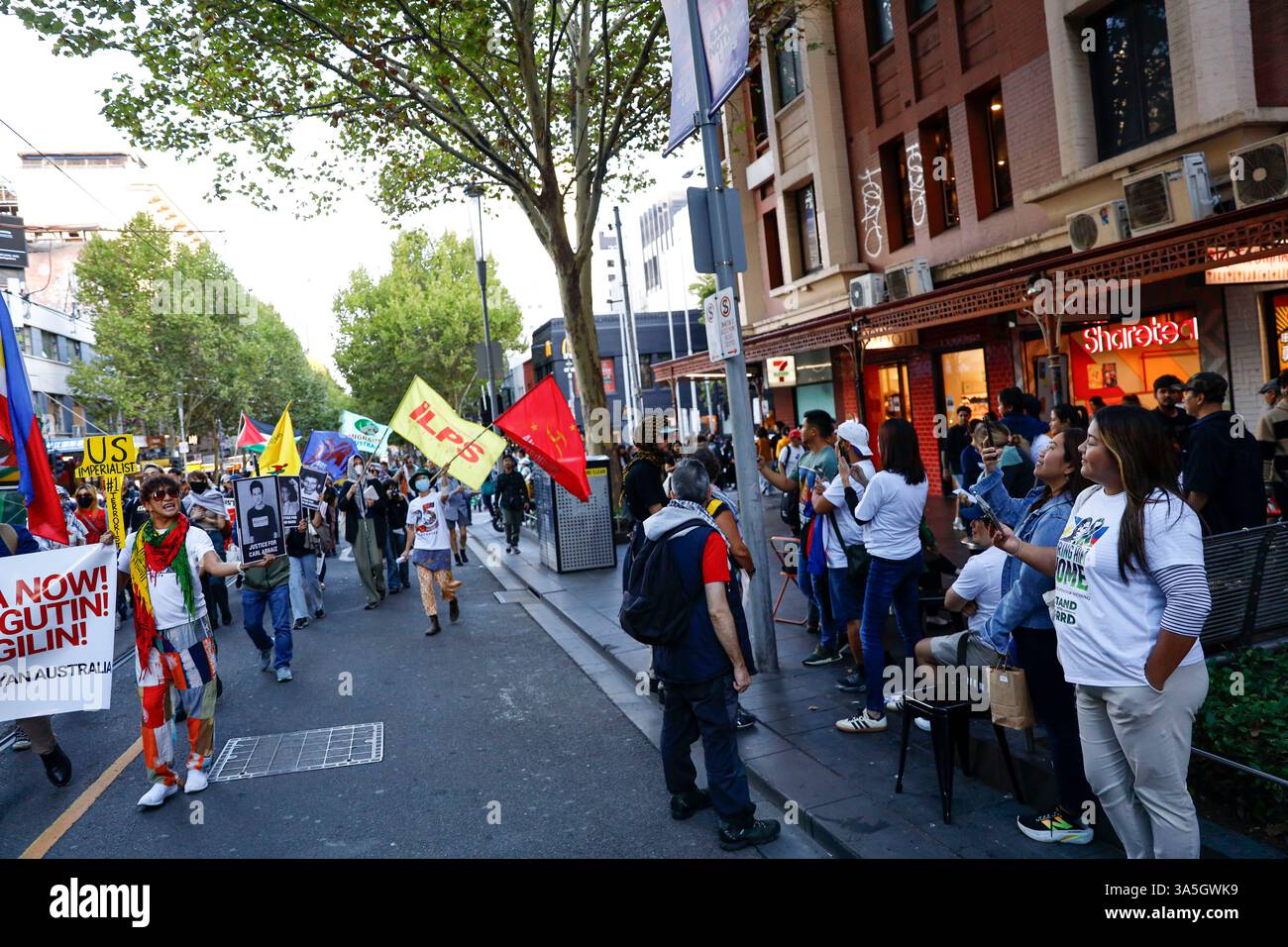 Supporters of former Philippine President Rodrigo Duterte are seen near ...