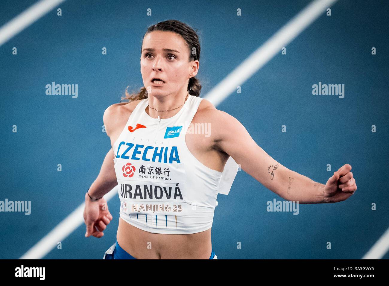 Helena Jiranova of Czech Republic competes in women's 60 meters hurdles ...