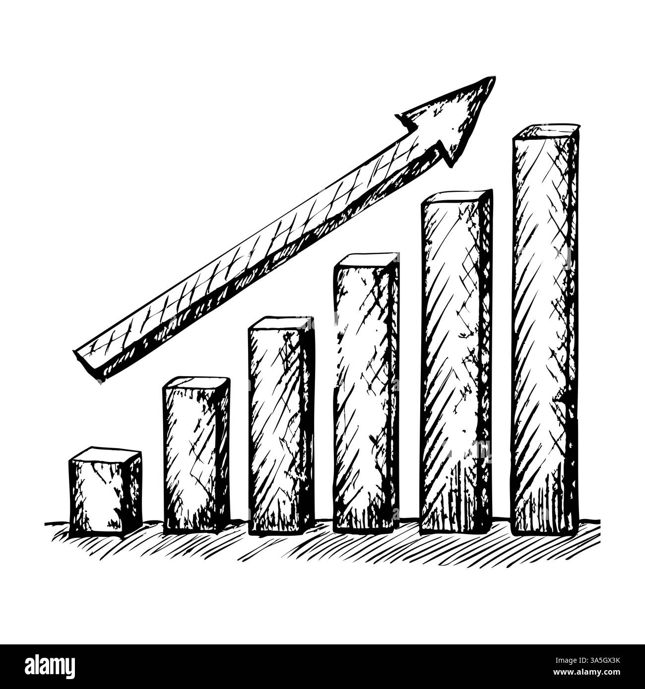 A drawing of a graph with a line going up Stock Vector Image & Art - Alamy