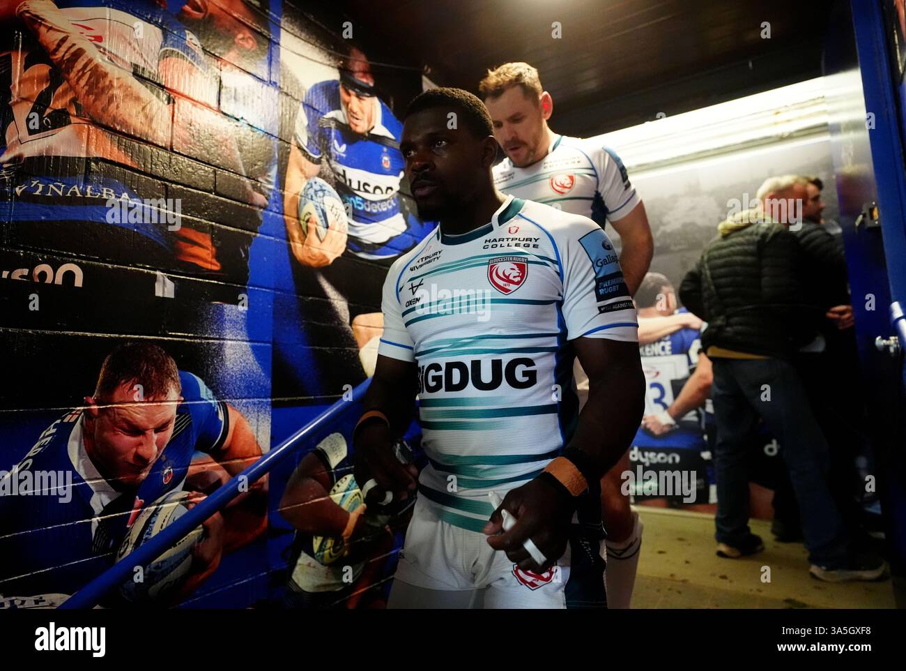 Gloucester's Christian Wade makes his way to the field before the ...