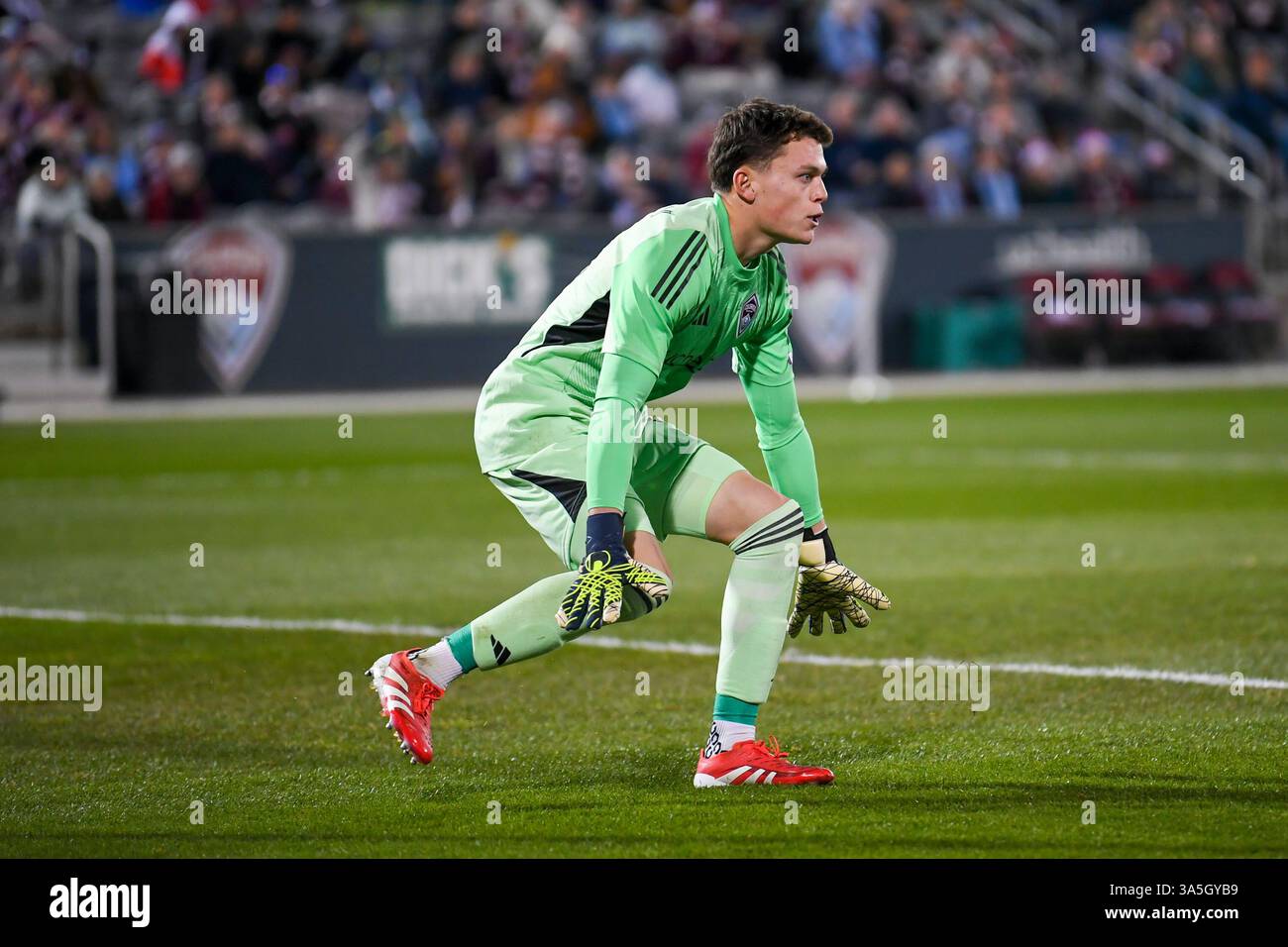 March 22, 2025: Colorado goalkeeper Adam Beaudry (31) during the Soccer ...