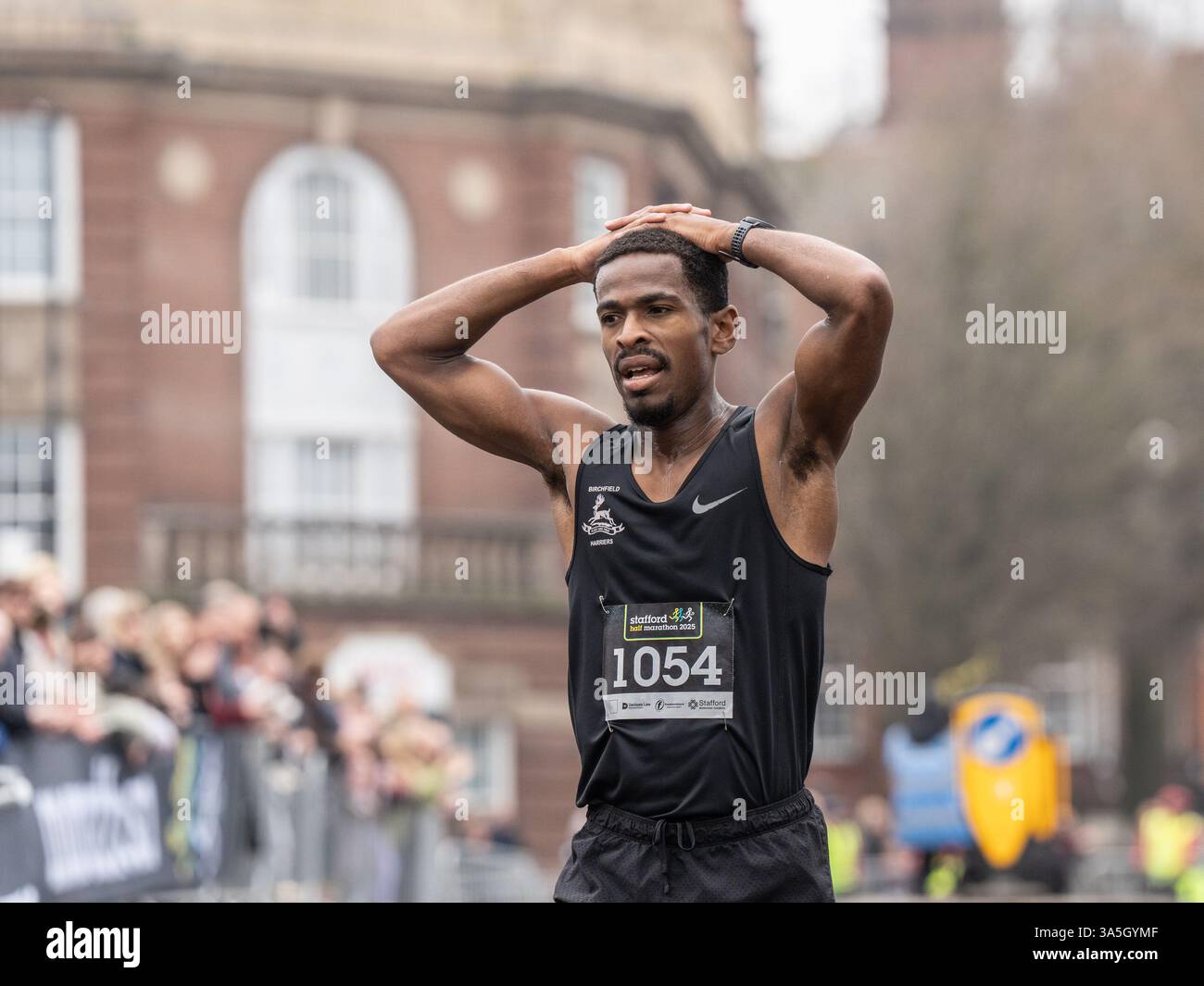 Stafford, Staffordshire, UK. 23rd Mar 2025. Stafford half marathon took ...