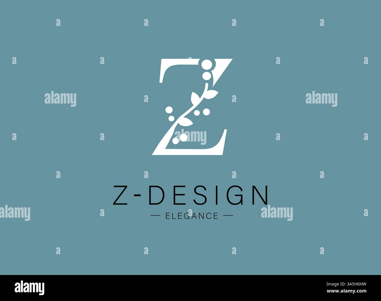 Logo, capital letter Z. Monogram of Botanical Minimalistic, Initial ...