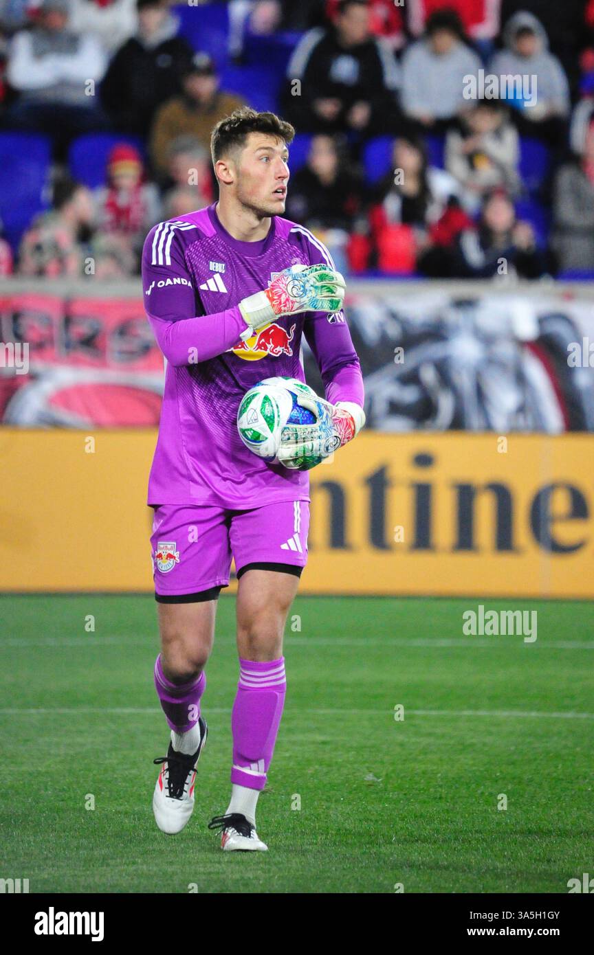 Red Bulls goalie Anthony Marcucci during Saturday's match. The New York ...