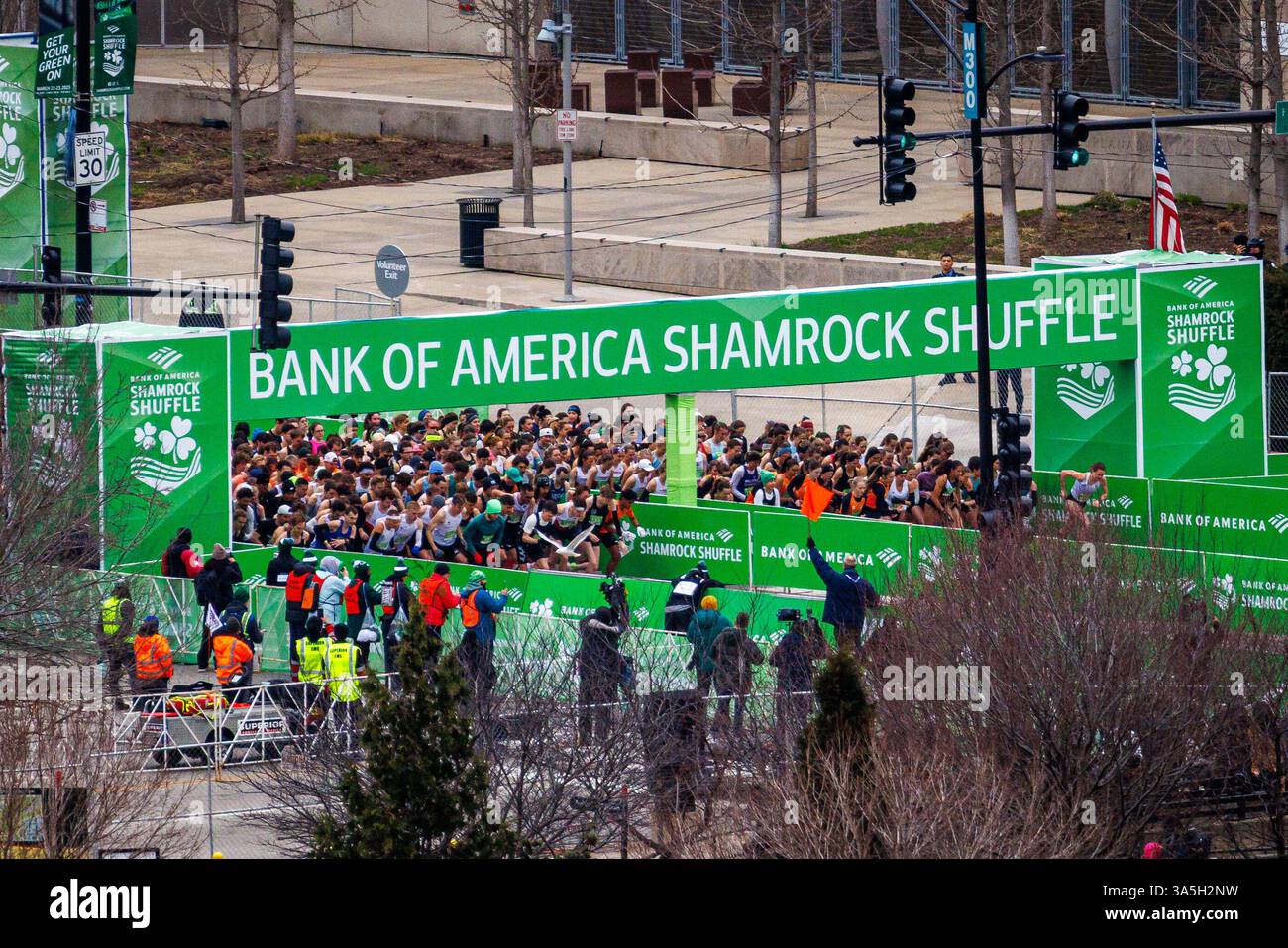 Chicago, USA 23 Mar 2025. In downtown Chicago, thousands of ...