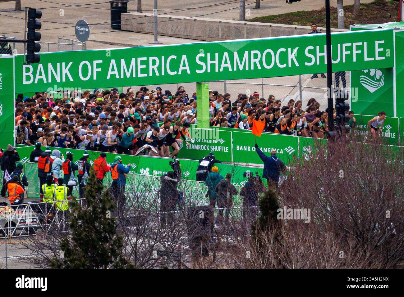 Chicago, USA 23 Mar 2025. In downtown Chicago, thousands of ...