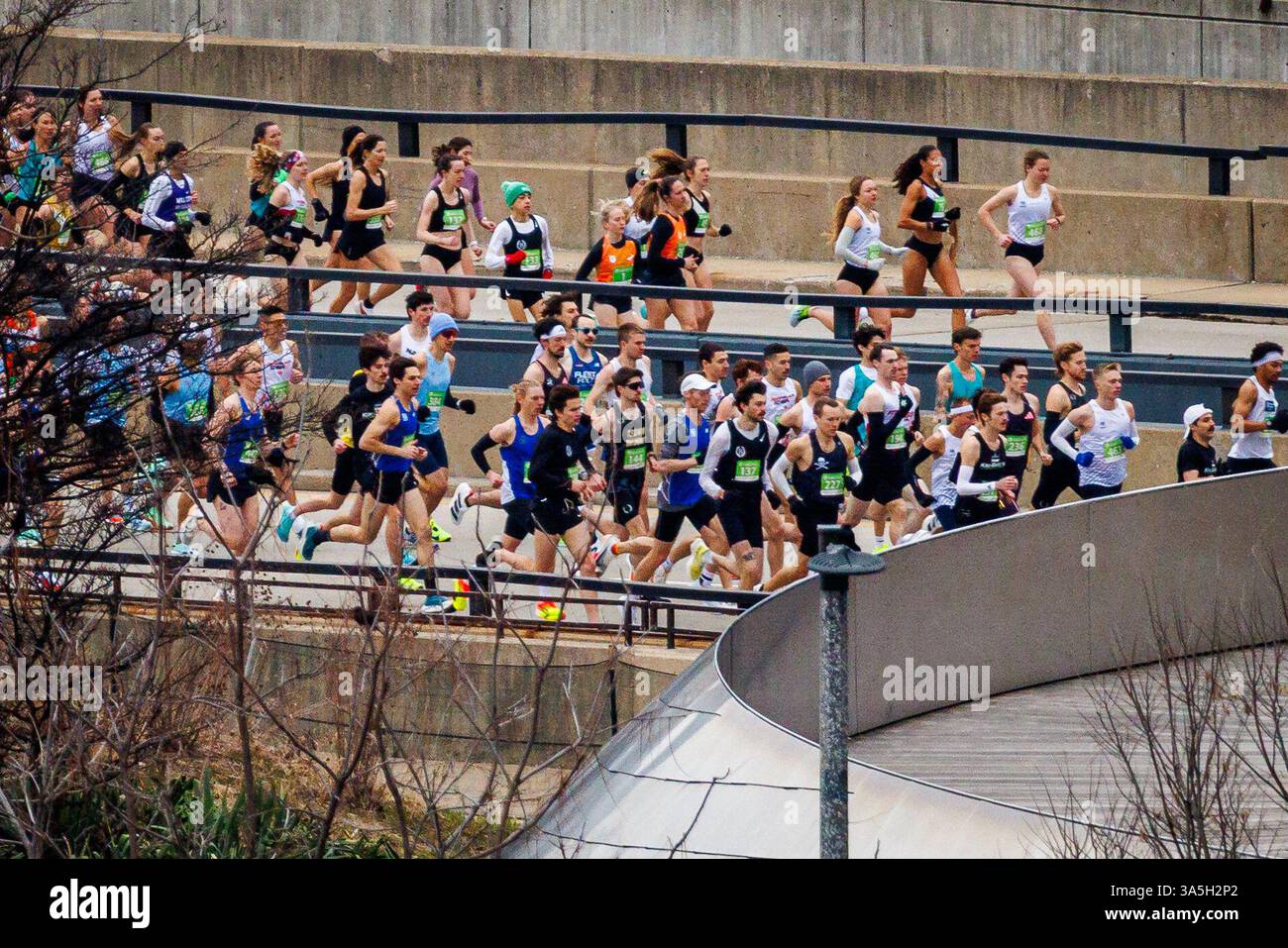 Chicago, USA 23 Mar 2025. In downtown Chicago, thousands of ...