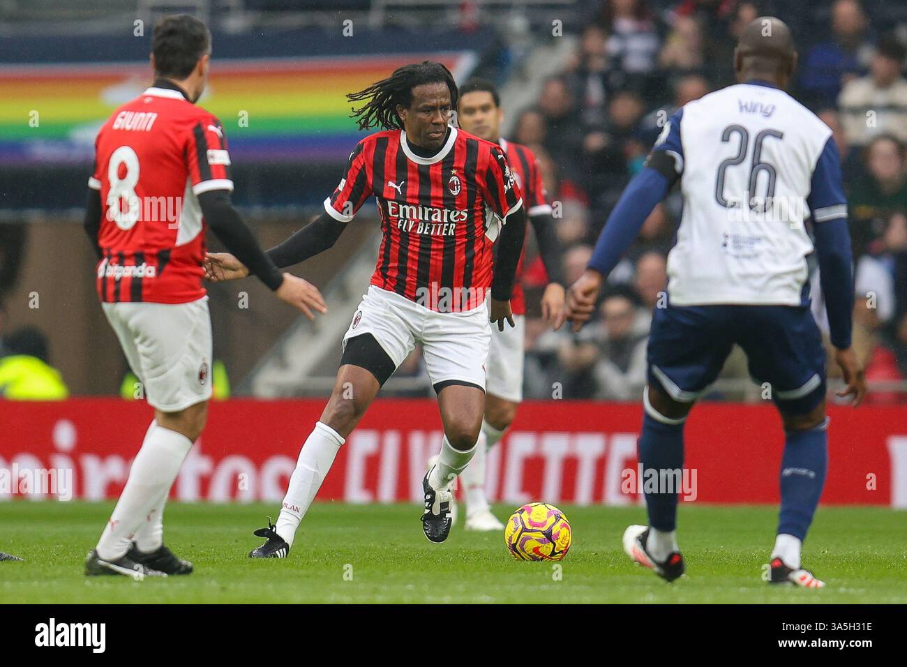 North London, UK. 23rd Mar, 2025. North London, England, March 23 2025: Roque Junior of AC Milan ...