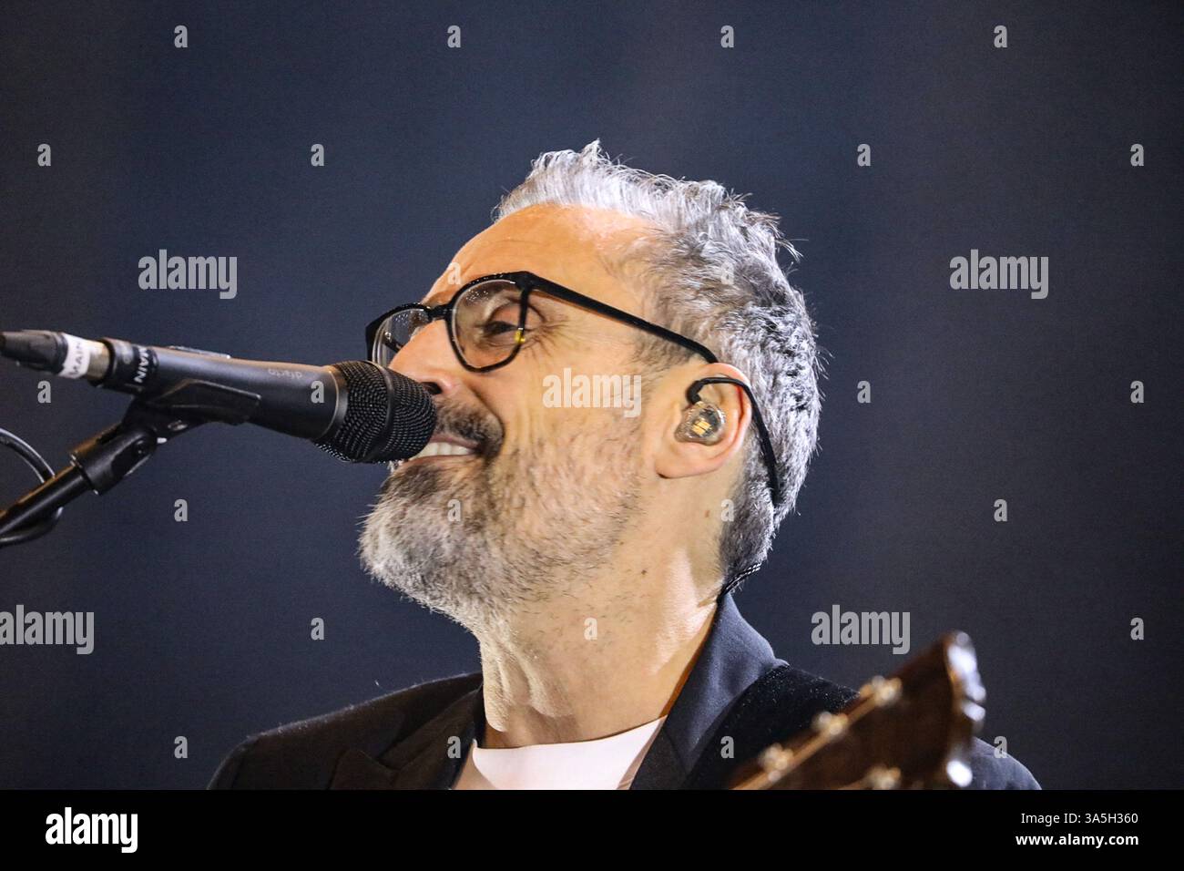 The italian singer BRUNORI SAS during the concert in Turin during the Music Concert BRUNORI SAS ...