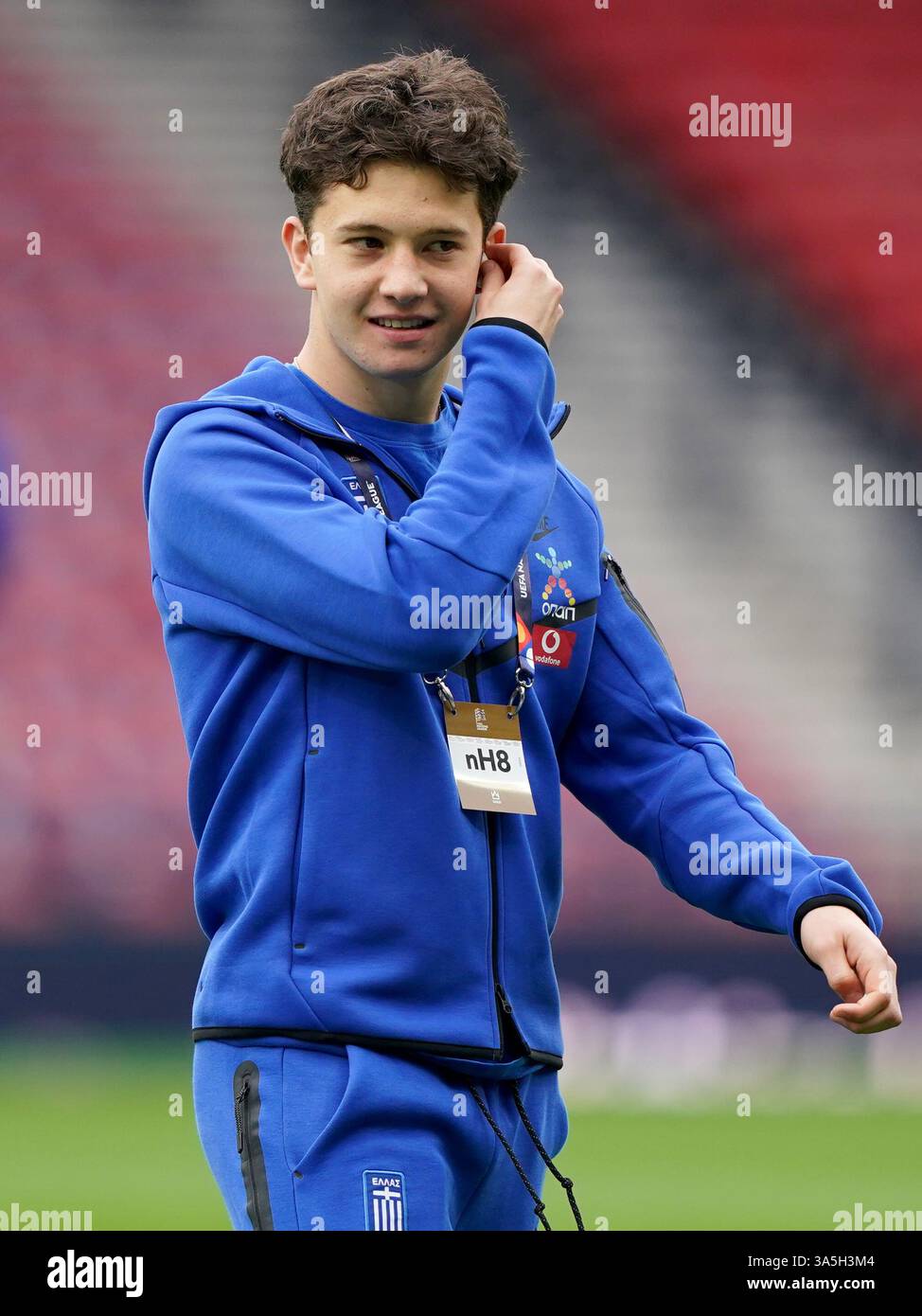 Greece's Konstantinos Karetsas before the UEFA Nations League play-offs ...