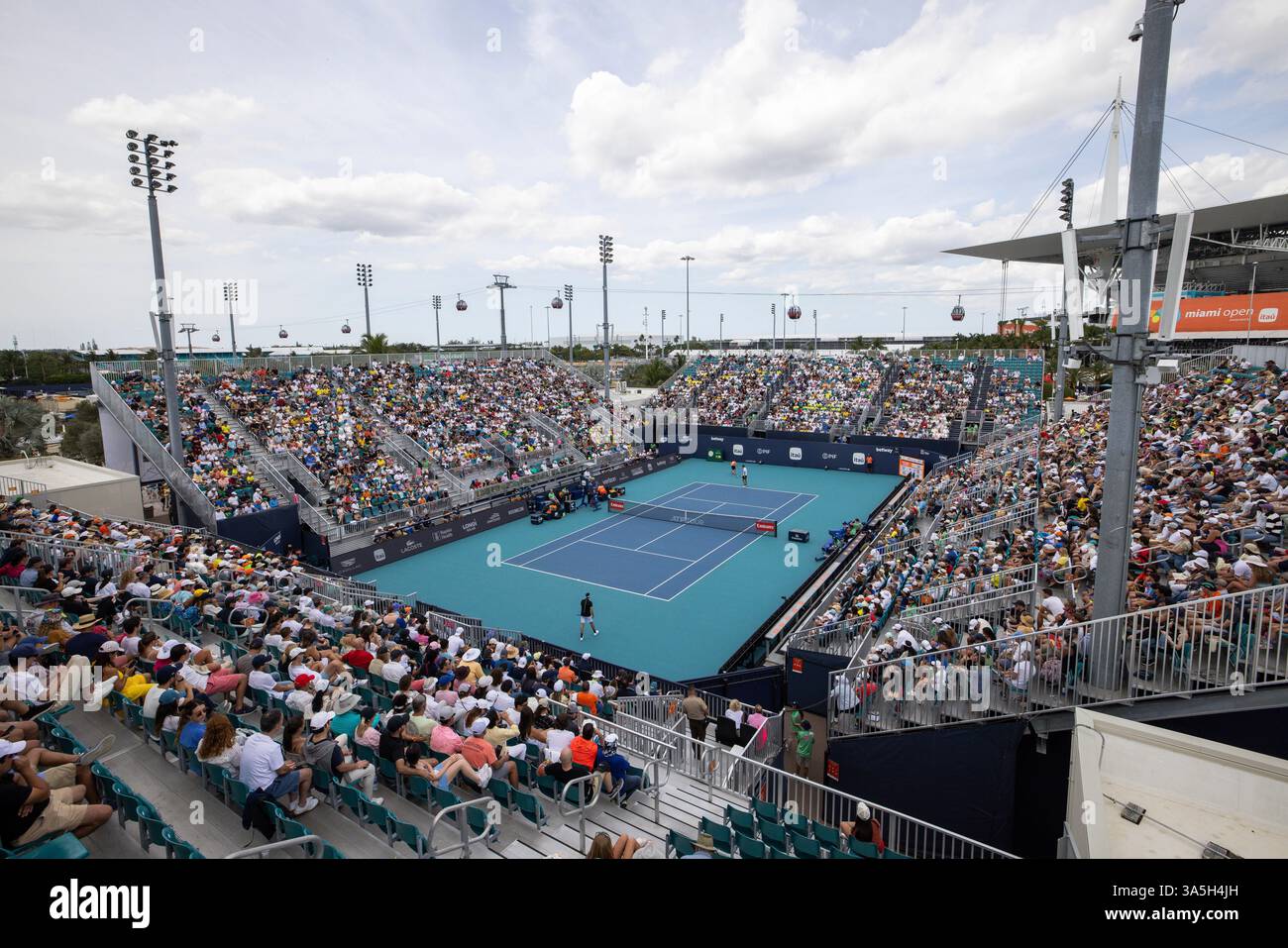 General view of the Grandstand during the Miami Open tennis tournament ...