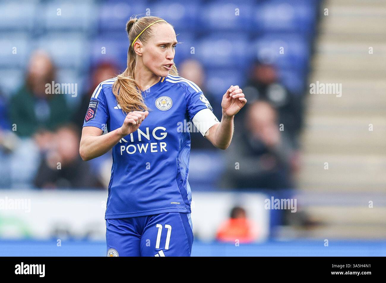 Leicester, UK. 23rd Mar, 2025. #11, Janice Cayman of Leicester City ...