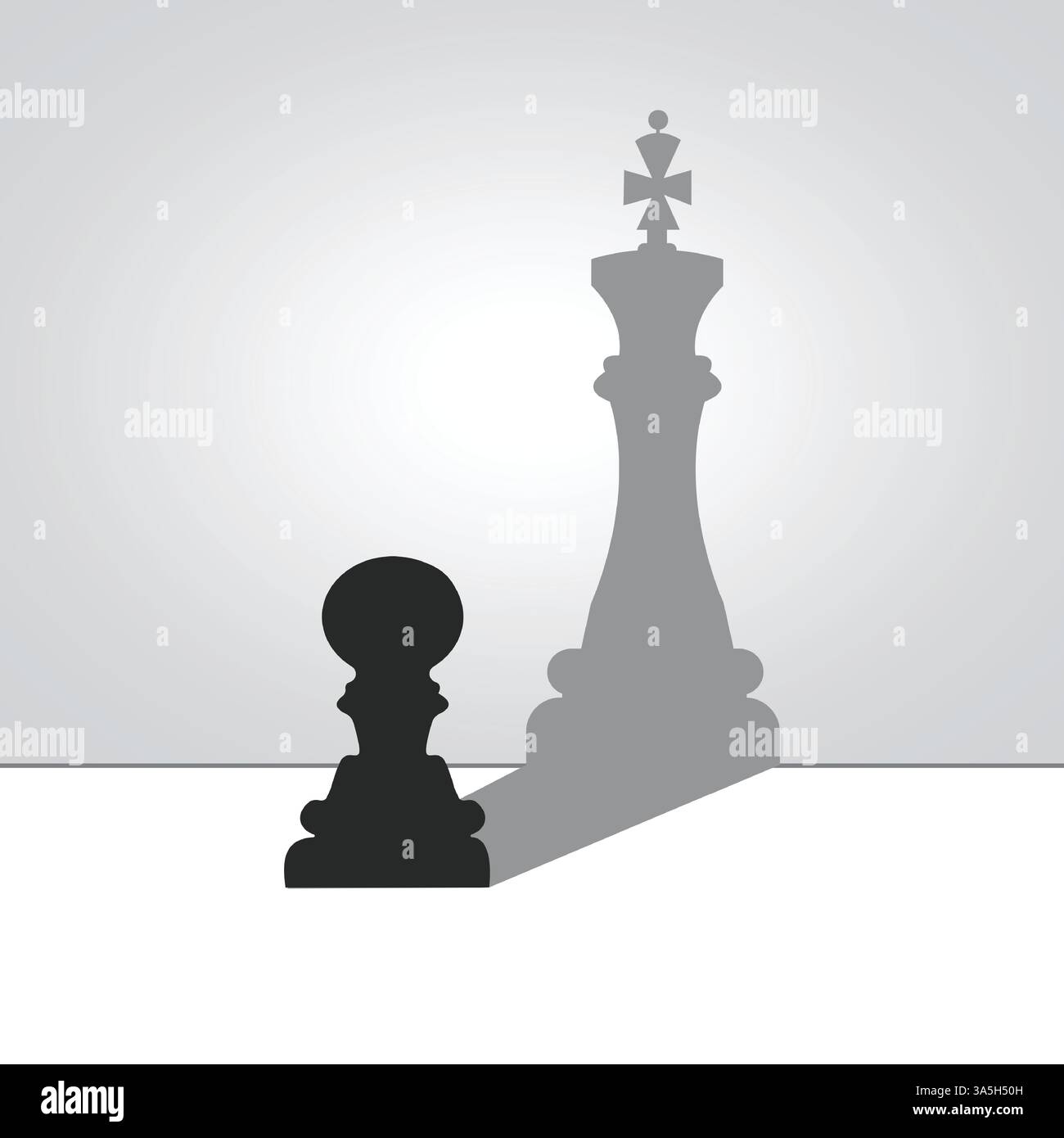 Think like a king concept, leadership, social media concept ides, chess ...