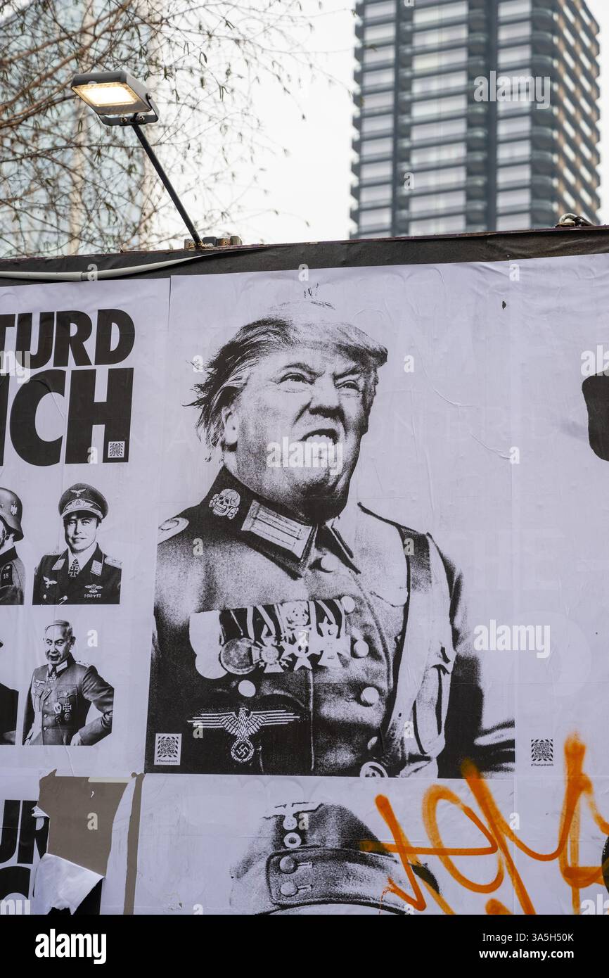 London, UK. , . Street art posters have appeared in the Shoreditch area ...