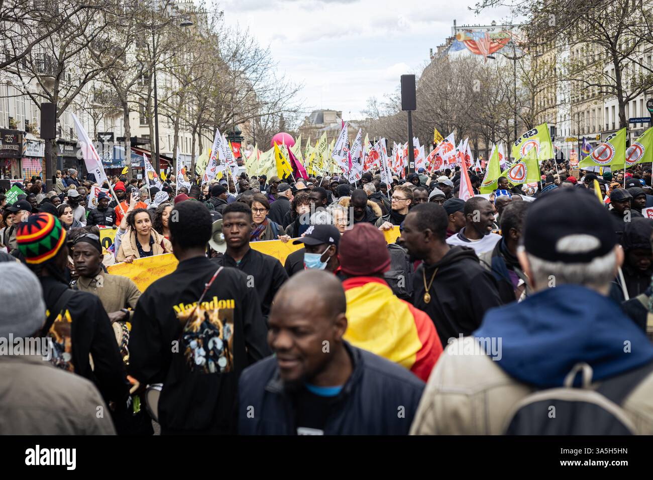 Huge crowd of demonstrators seen during the demonstration against the ...