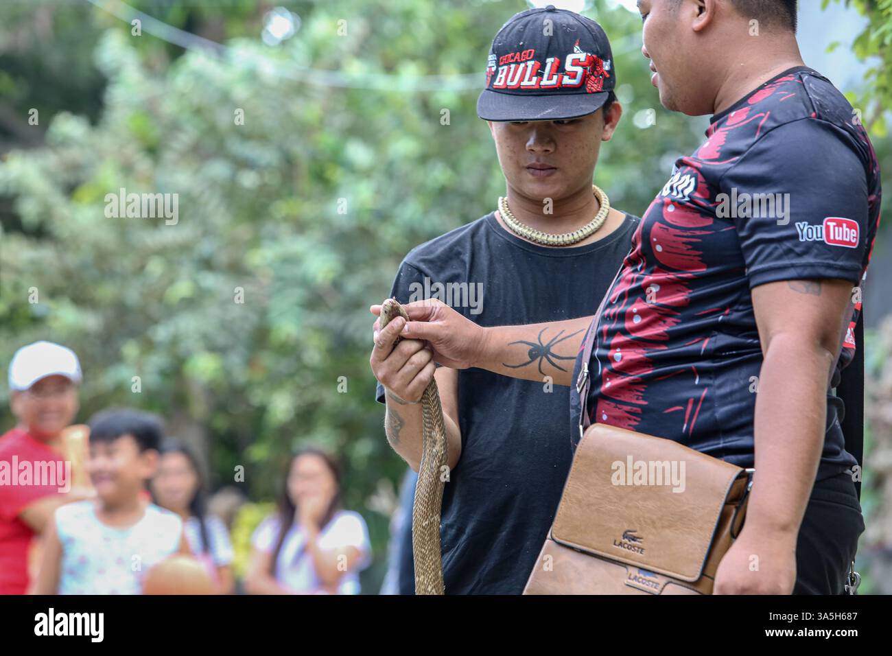 Laguna, Philippines. March 23, 2025. Capture & rescue of a Philippine ...