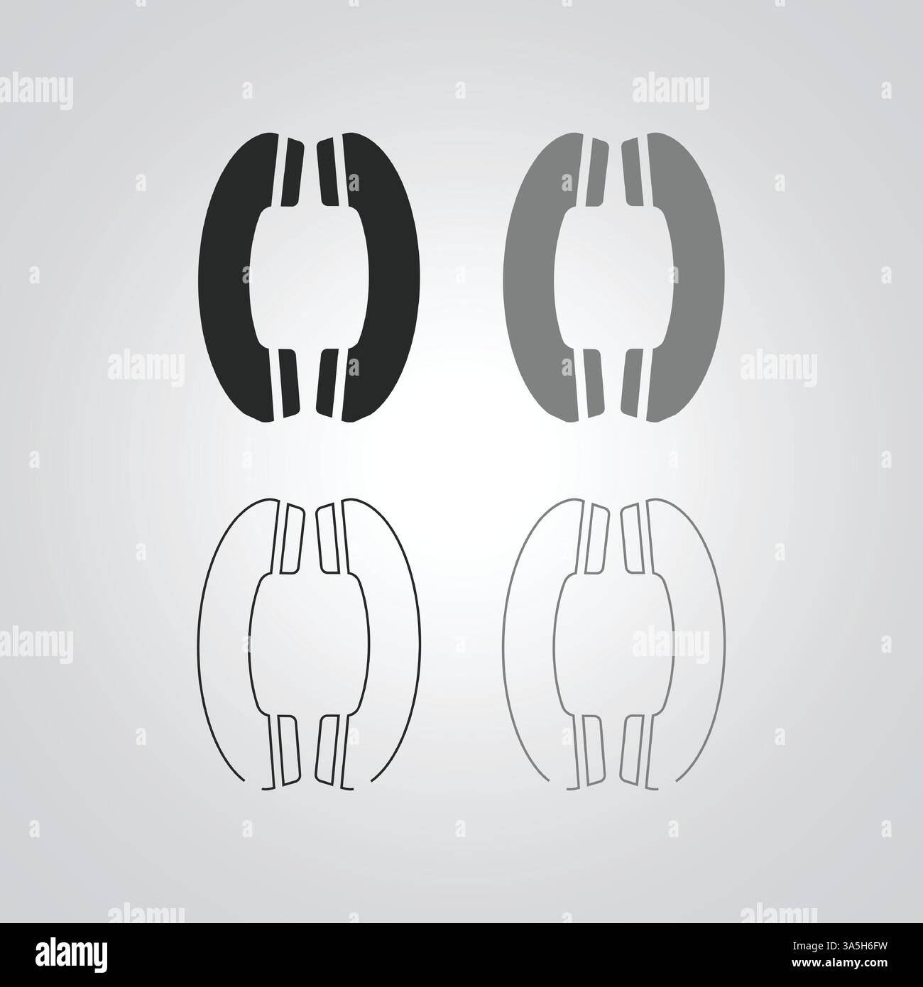 The call receiver icon is also outlined with a silver background Stock ...