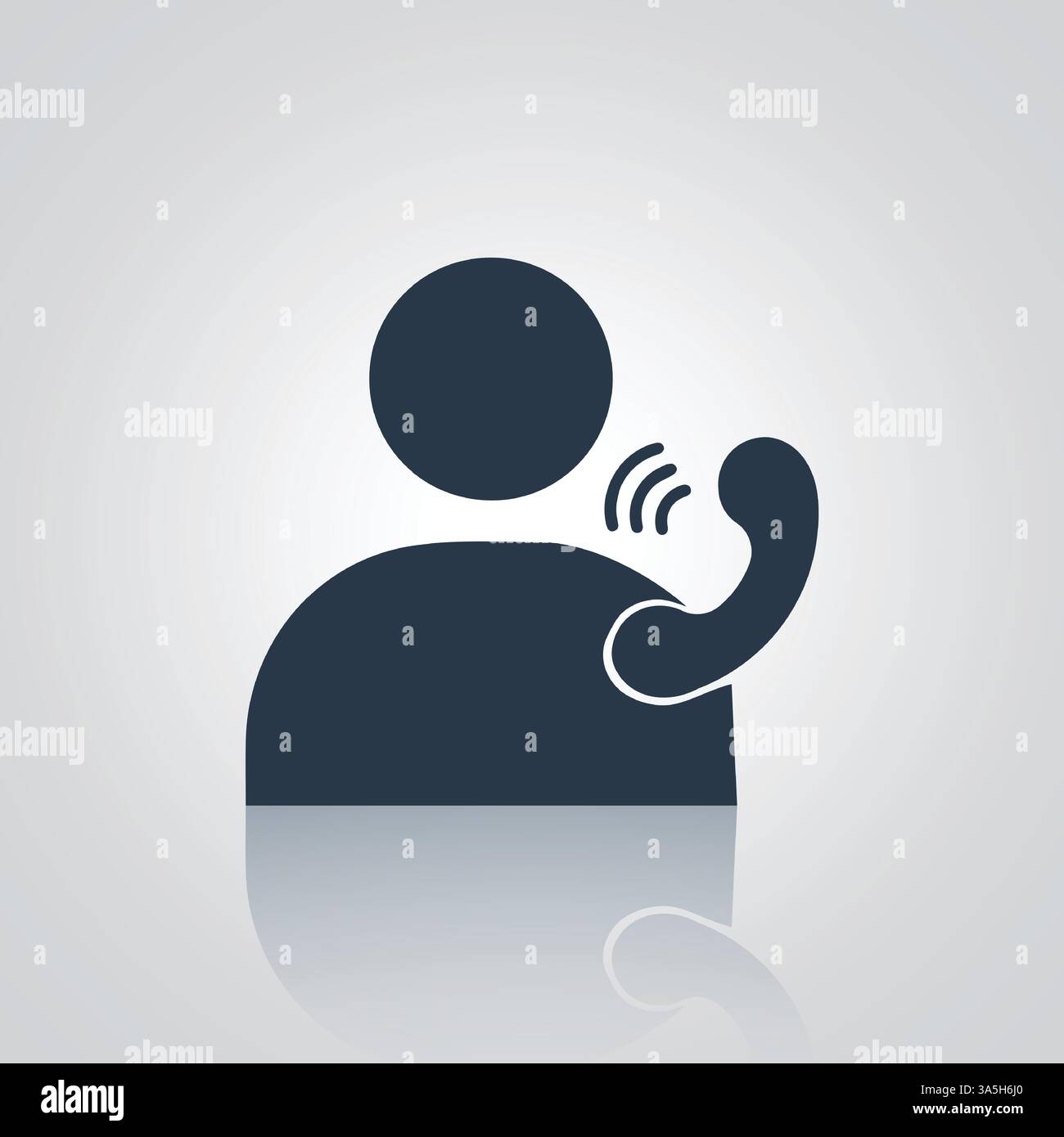 Generic person ringing call icon, with silver background Stock Vector ...