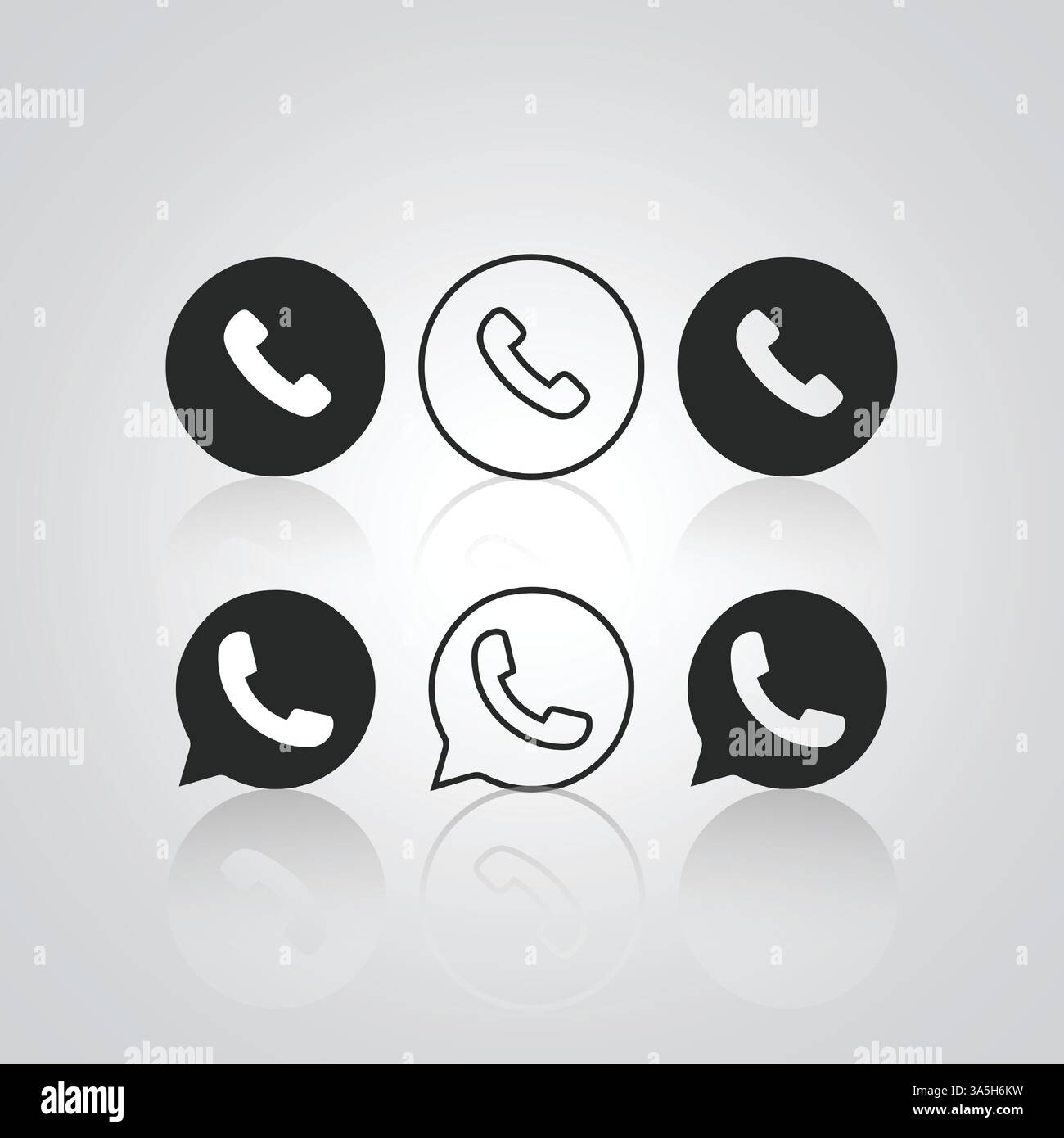 A set of WhatsApp icons, a chat call icon, is also an outlined phone ...