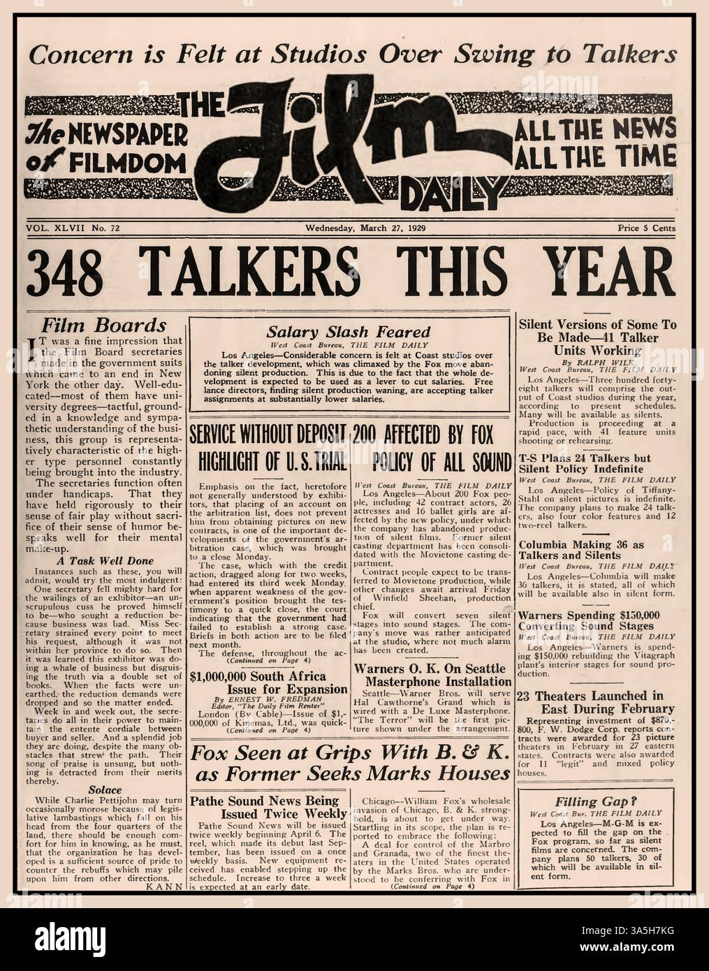1920s hollywood newspaper hi-res stock photography and images - Alamy