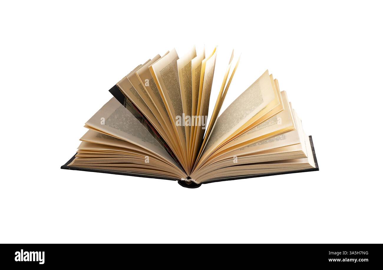 Vintage book with aged paper, symbolizing history, literature, and ...