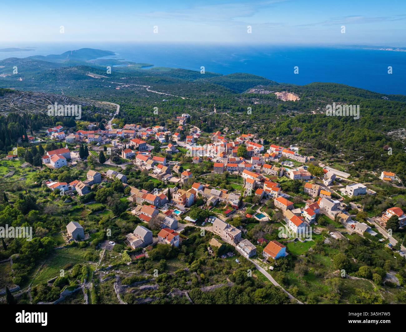 Brusje, island Hvar Stock Photo - Alamy