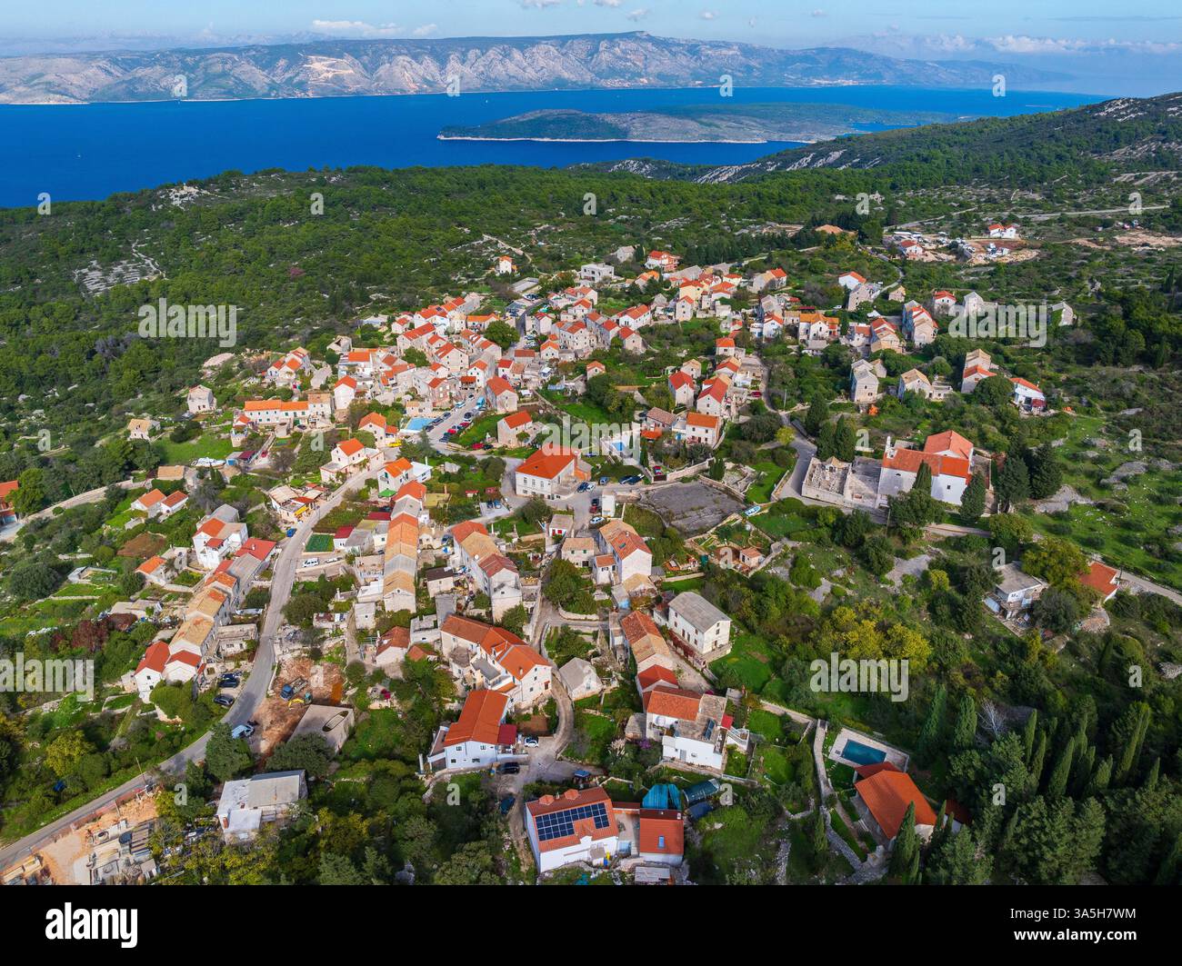 Brusje, island Hvar Stock Photo - Alamy