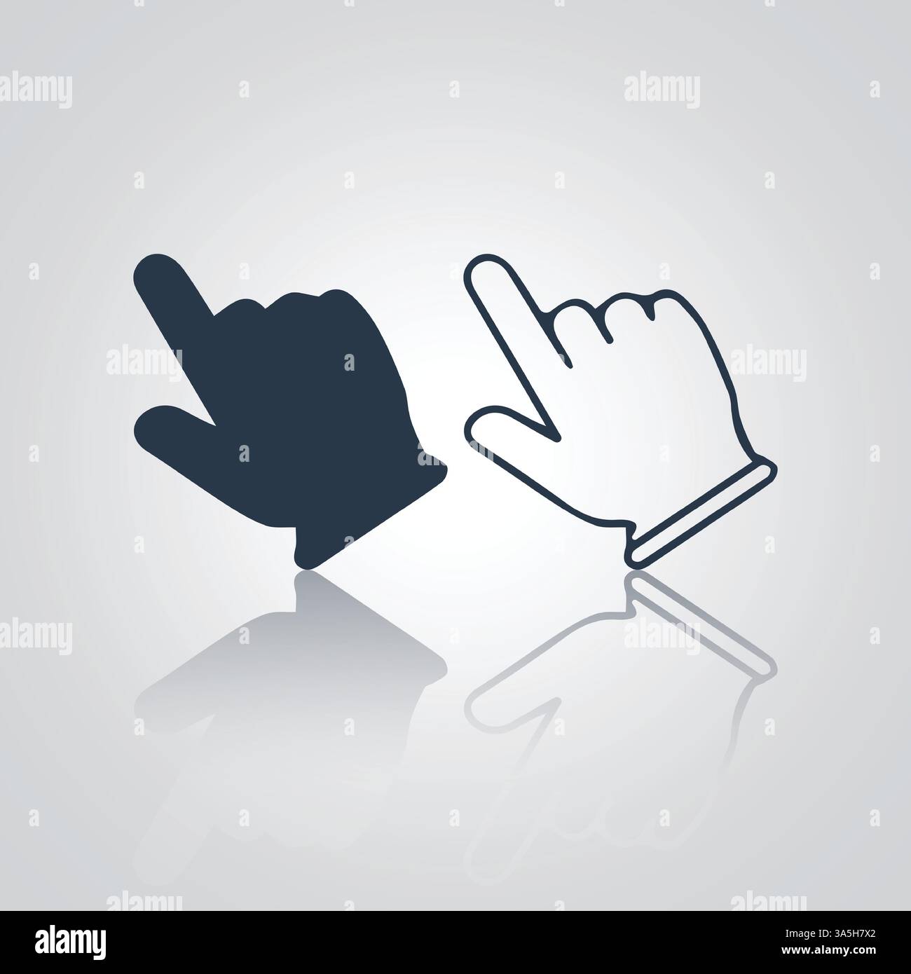Simple pointer gesture hi-res stock photography and images - Alamy