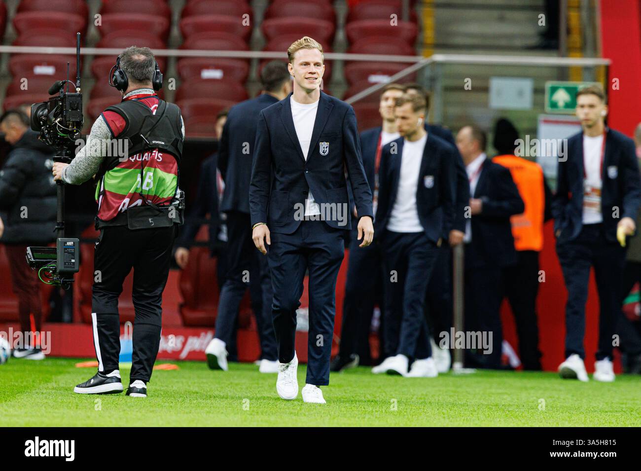 Justas Lasickas seen during World Cup 2026 European Qualifying game ...
