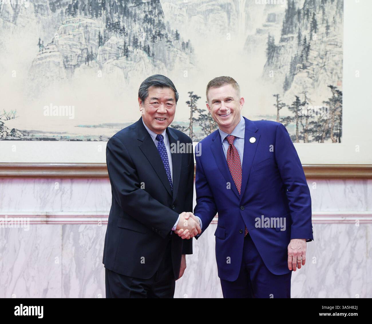 Beijing, China. 23rd Mar, 2025. Chinese Vice Premier He Lifeng, also a ...