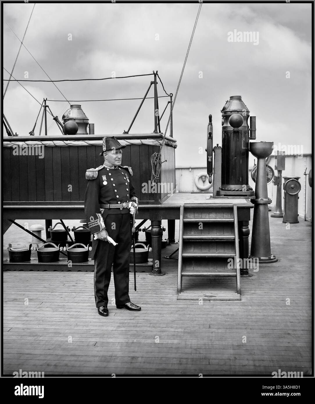 Captain W. T. Turner of the 'Aquitania' (1914) A full-length portrait ...