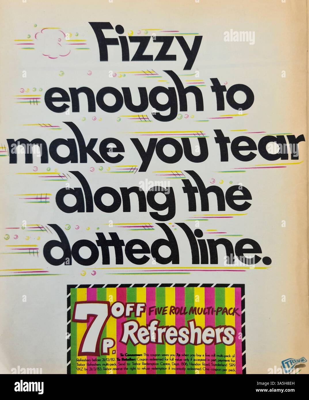 Trebor Refreshers Sweets Advertisement Stock Photo - Alamy