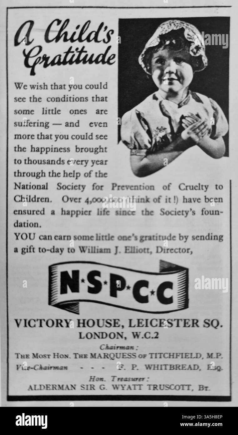 NSPCC Appeal Advert Stock Photo - Alamy