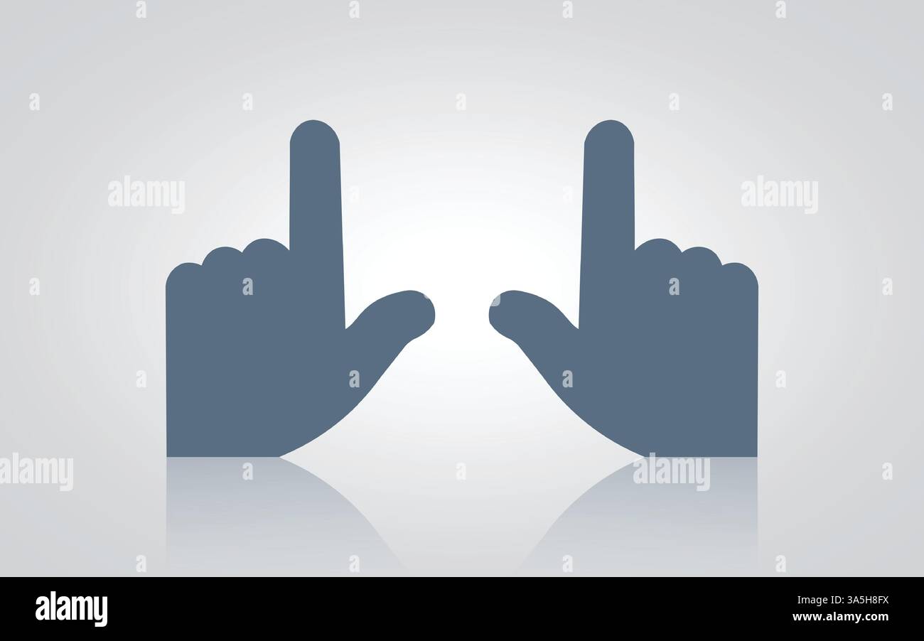 Photo shot hand gesture symbol, Hand gesture icons, with a silver background Stock Vector Image ...