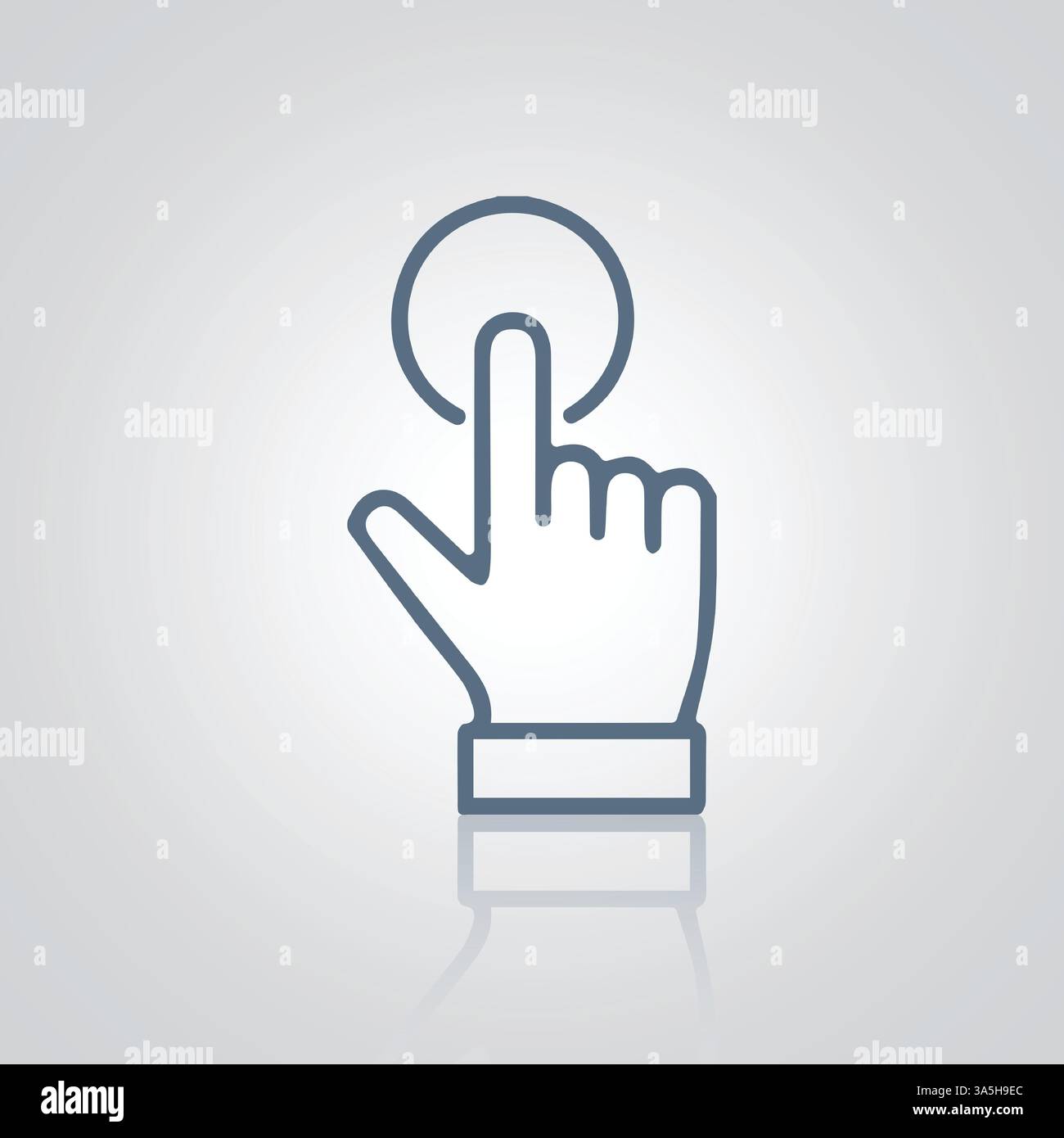 Hand Click Icon, gesture hand signs, Hand gesture icons with a silver ...