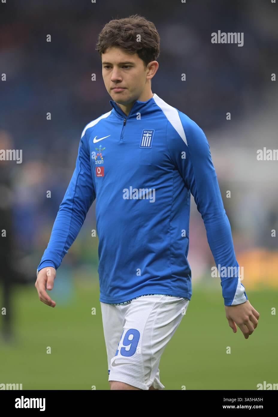 Glasgow, UK. 23rd Mar, 2025. Konstantinos Karetsas of Greece during the ...