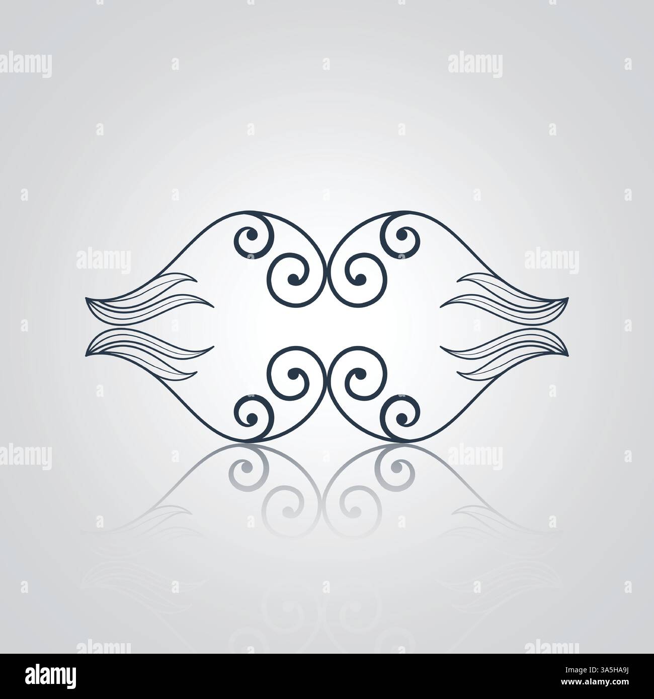 a decorative seamless design of calligraphy with a flower on it with a ...