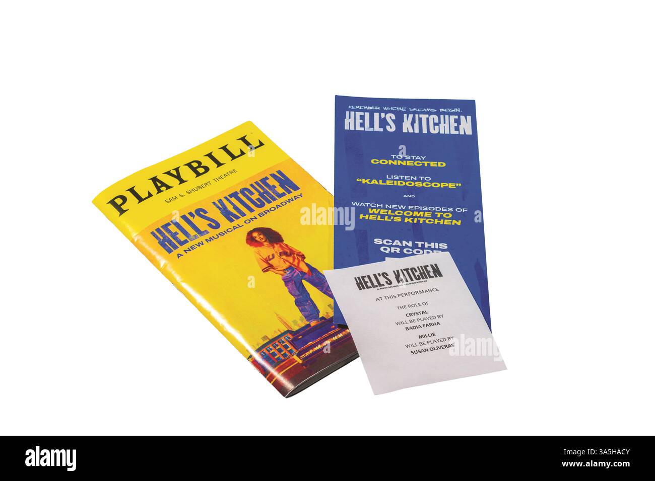 Editorial image of Hell's Kitchen Broadway playbill with cast change ...