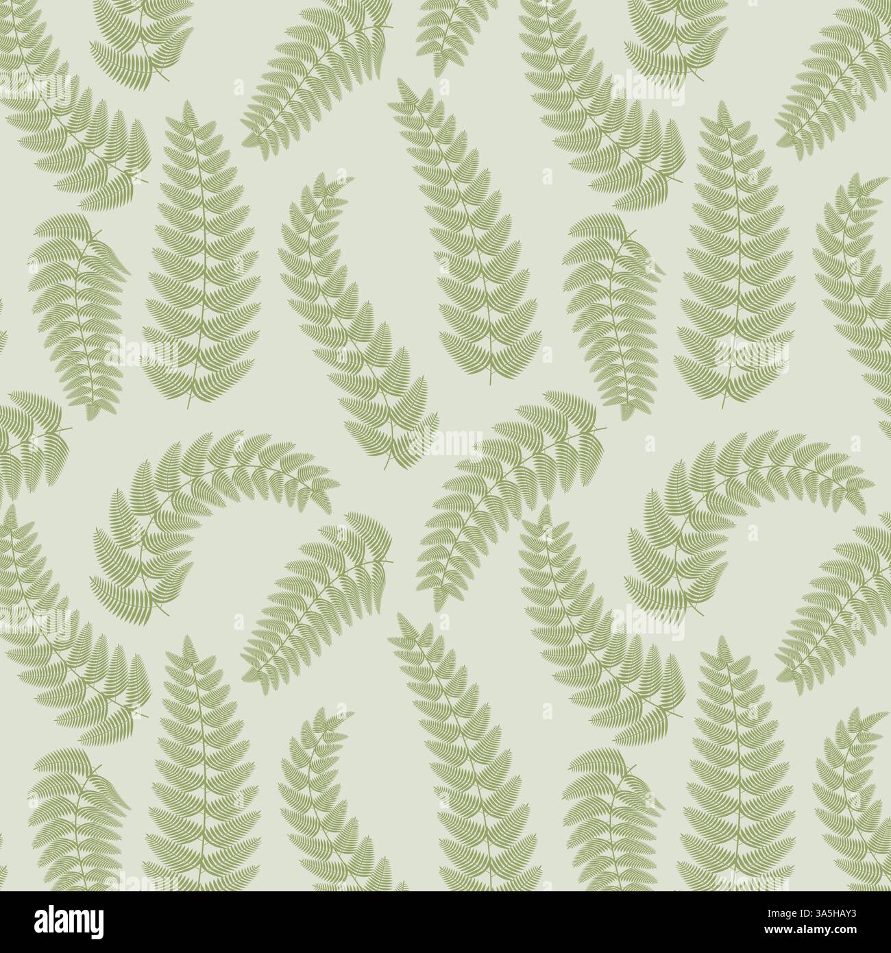 Pattern with ferns, in green color. Vector illustration Stock Vector Image & Art - Alamy