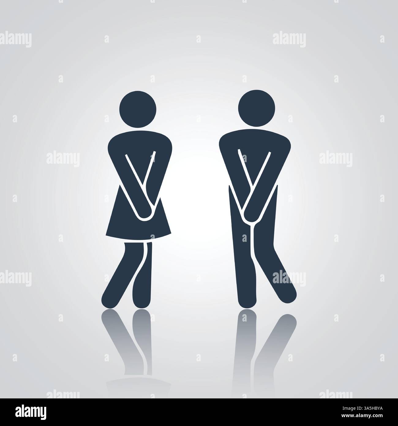 Girls and boys restroom pictograms, toilet doors icons and signs Stock ...