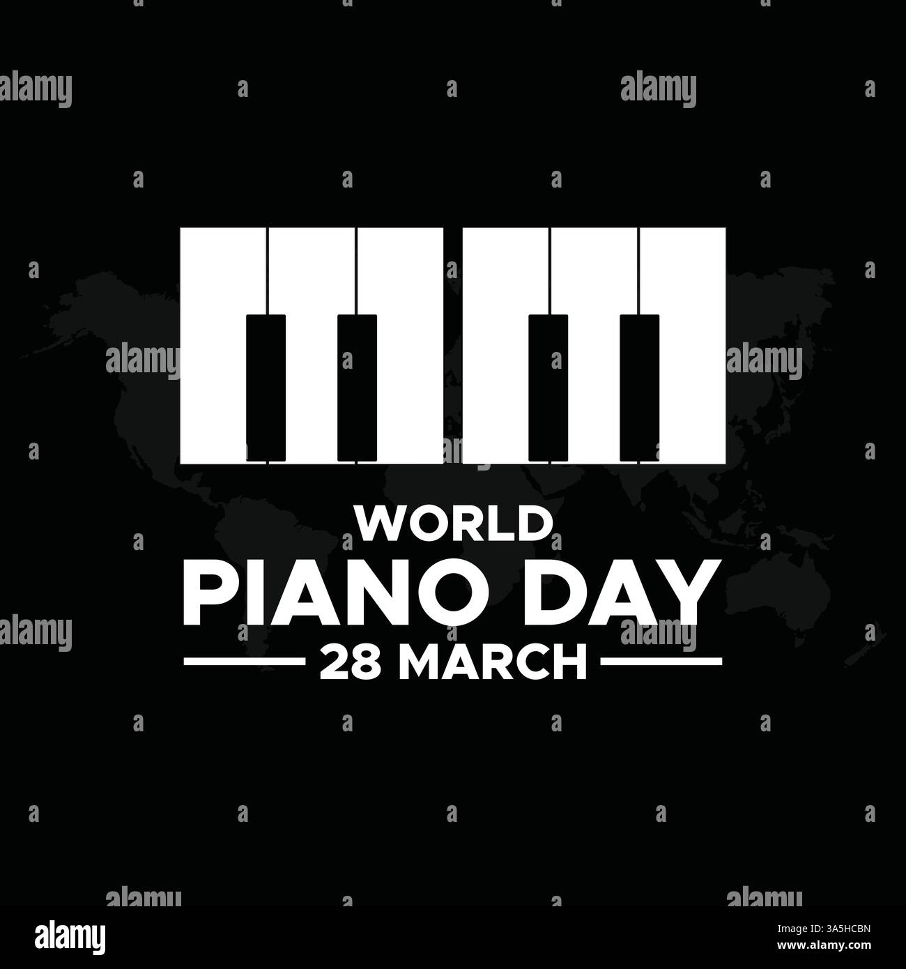 World piano day, world piano day march 28 vector illustration. World ...