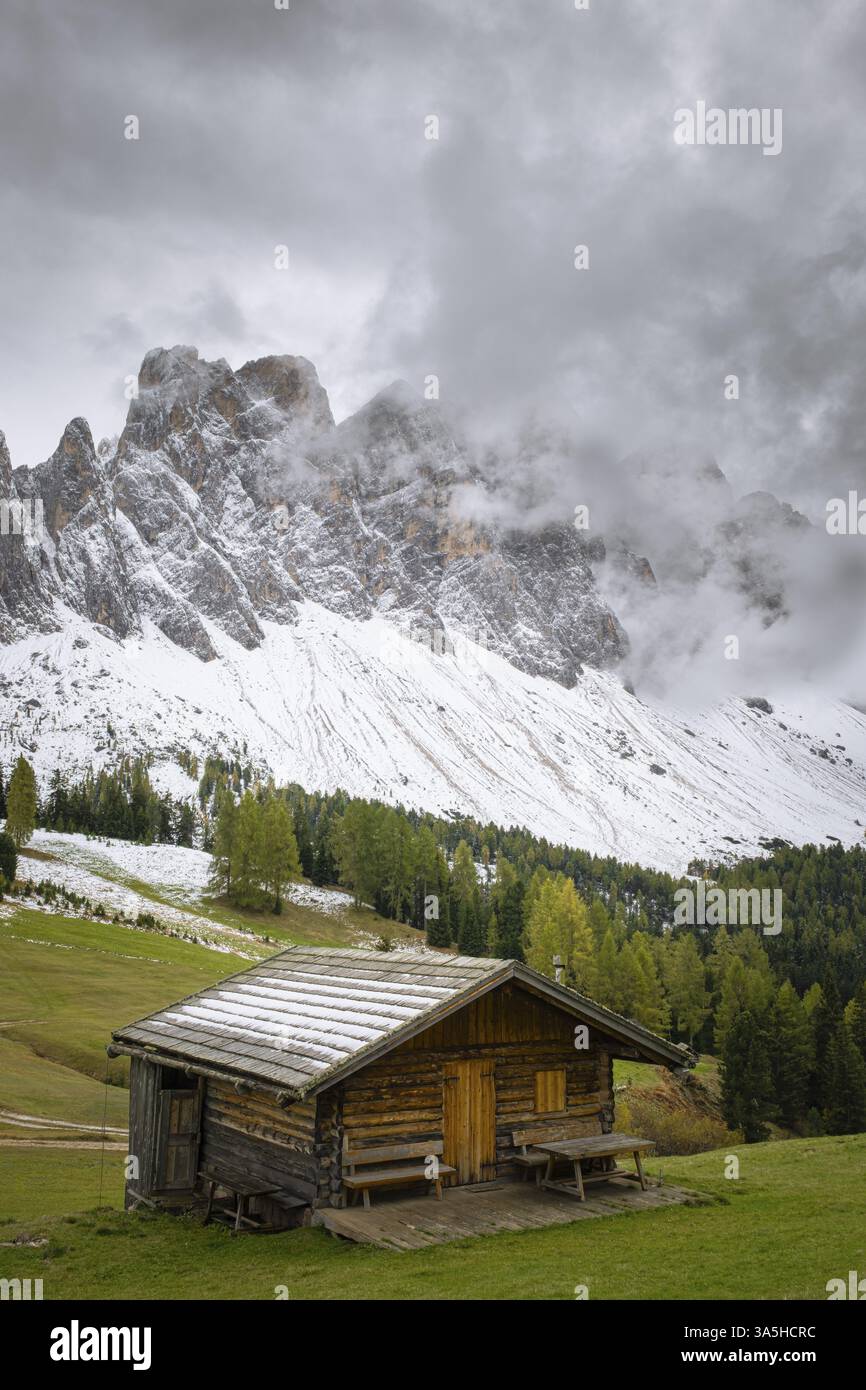 View of a part of the Geisler group from the Gampenwiese, in the ...