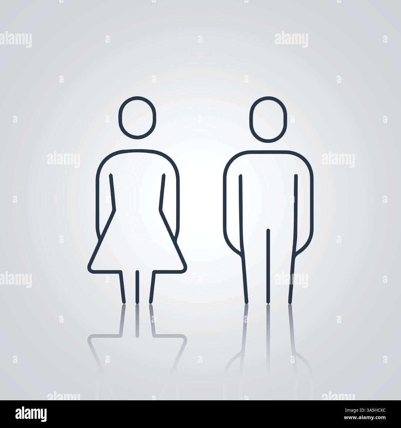 Pictograms of a man and a woman, restroom door signs Stock Vector Image ...