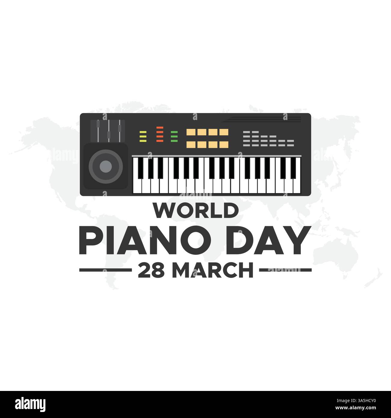 World piano day, world piano day march 28 vector illustration. World ...