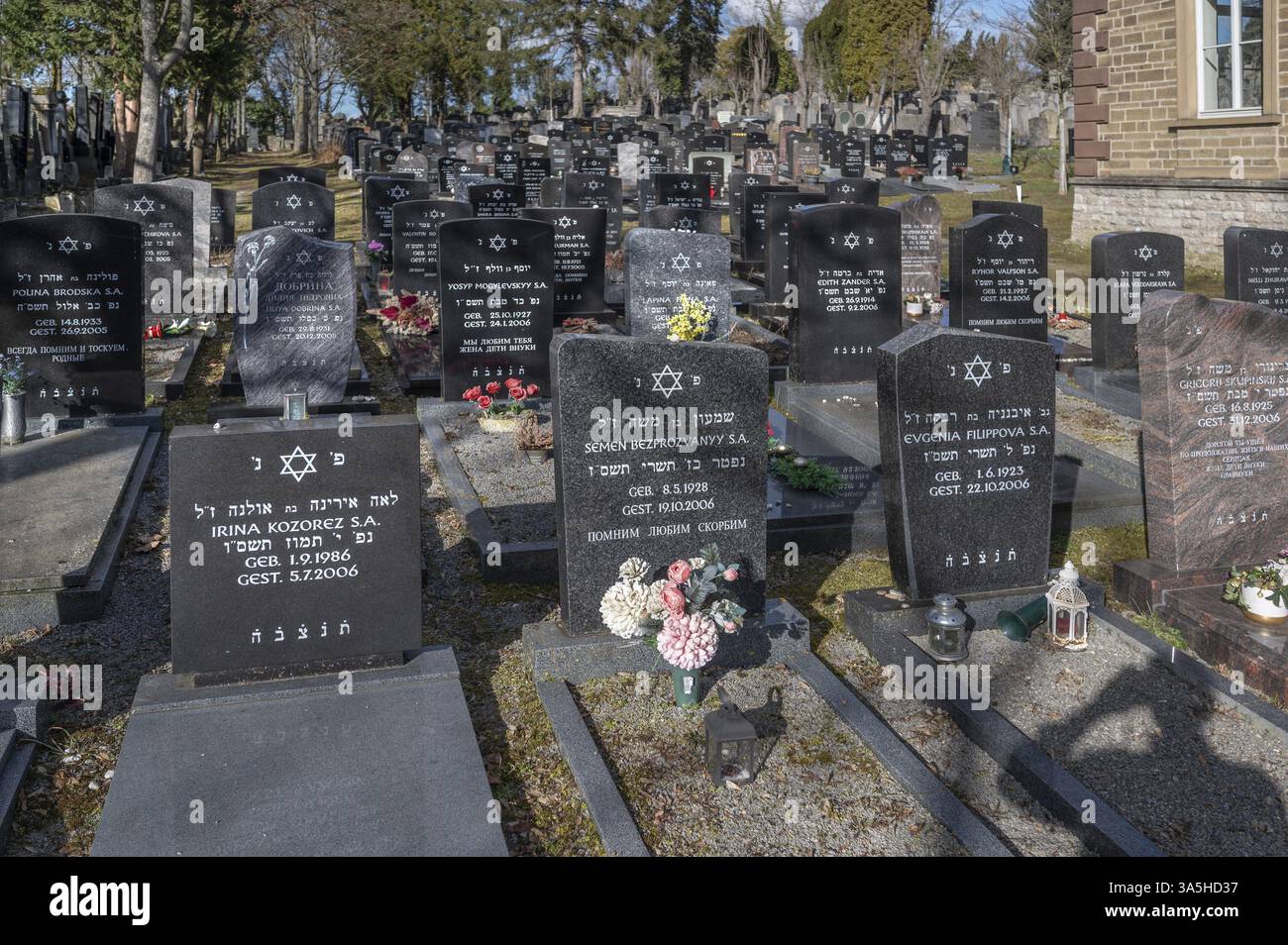 New graves at the Israeli cemetery, inaugurated in 1882, Werner-von ...
